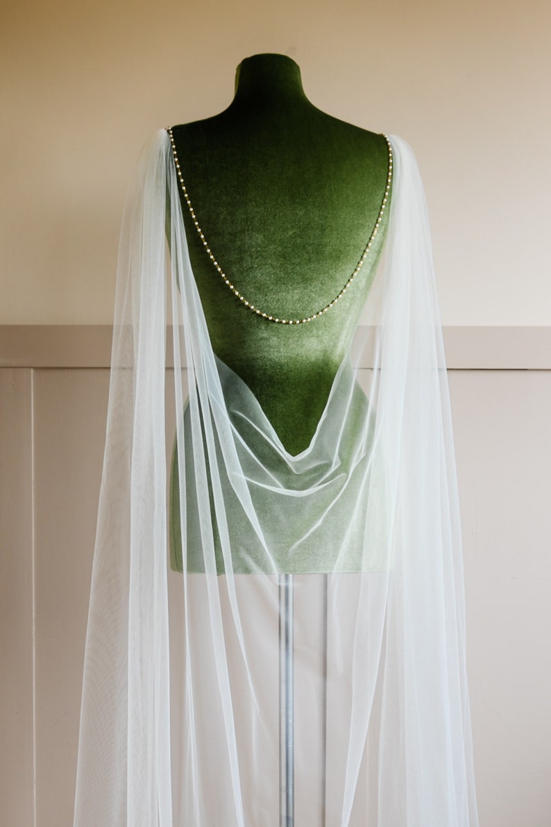 Draped Cape Veil - Delilah - Etsy