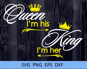His queen svg | Etsy