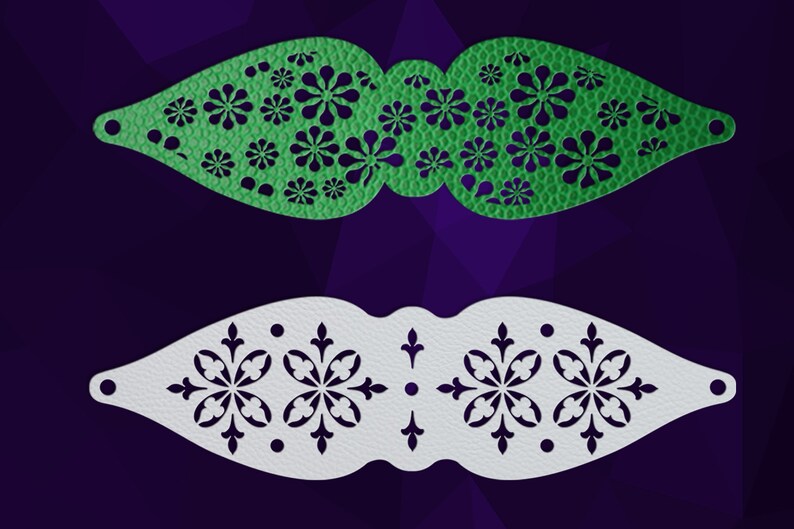 5 Leather Cuff Bracelet Svg Jewelry Template Cut Files Vector - Etsy