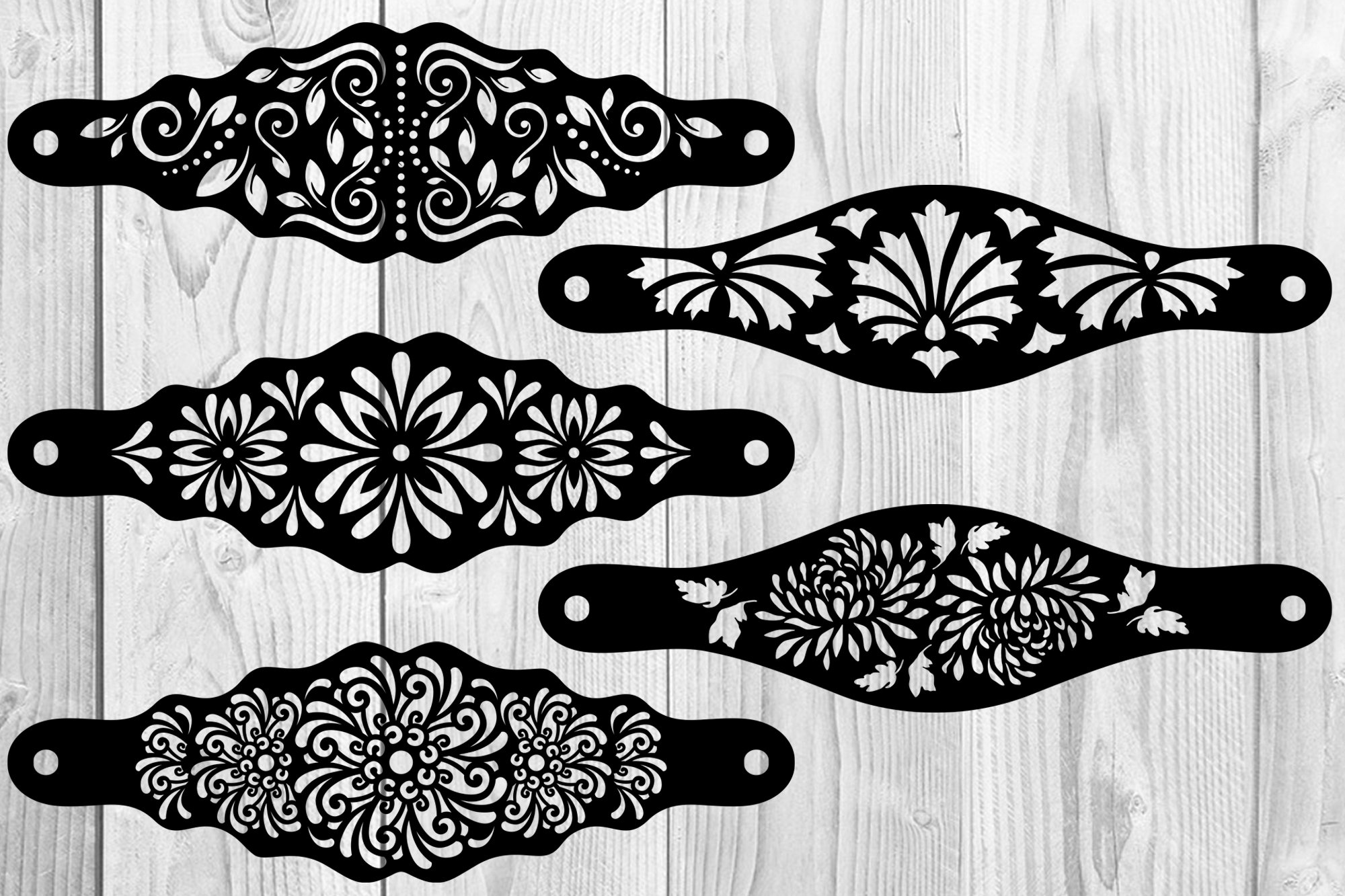 Leather Cuff Bracelet Svg Jewelry Template Cut Files Earring - Etsy