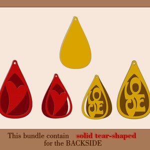 10 Love Heart Leather Earring Svg Teardrop Earring Valentine Acrylic ...