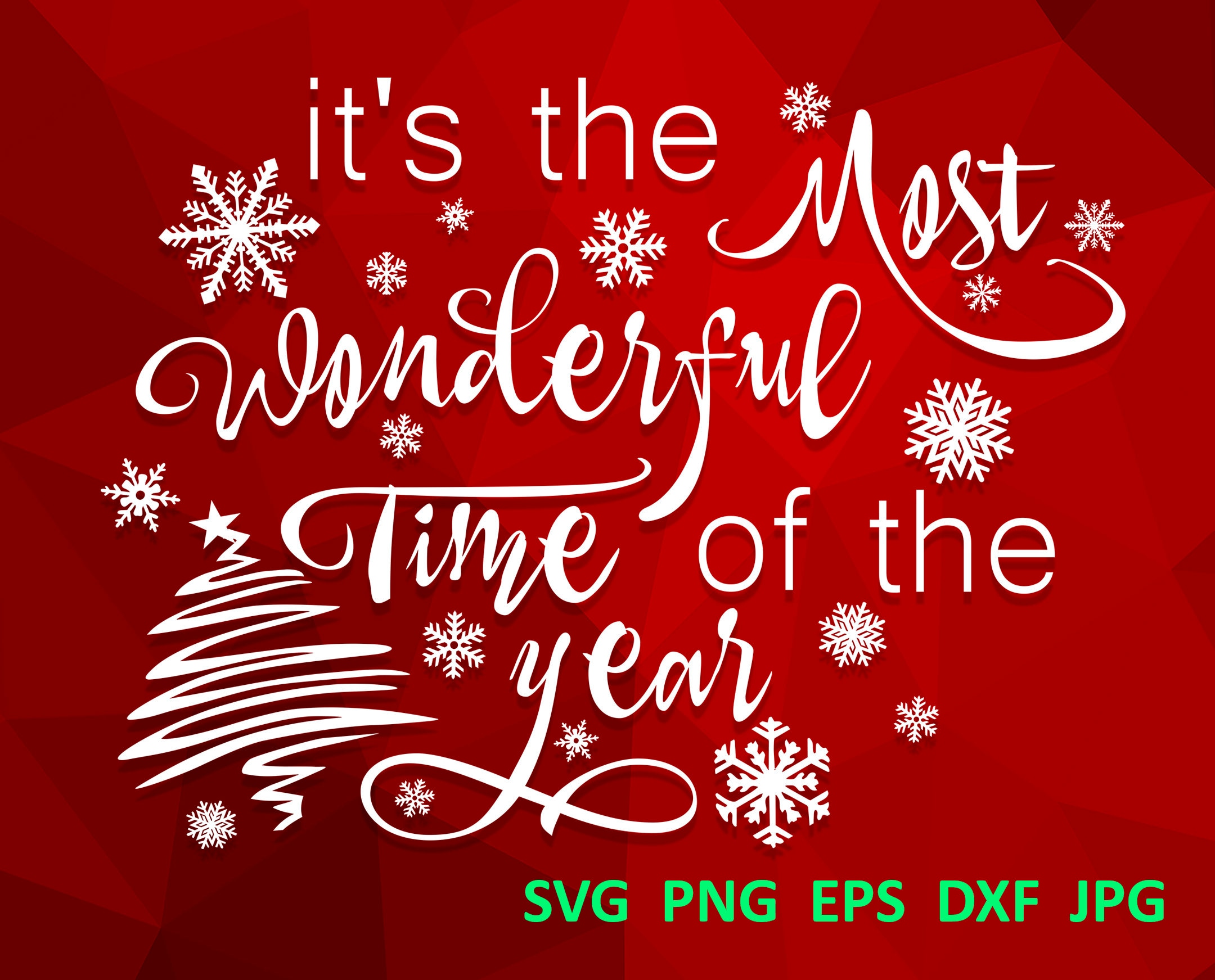 Its The Most Wonderful Time Of The Year Christmas Clipart Etsy