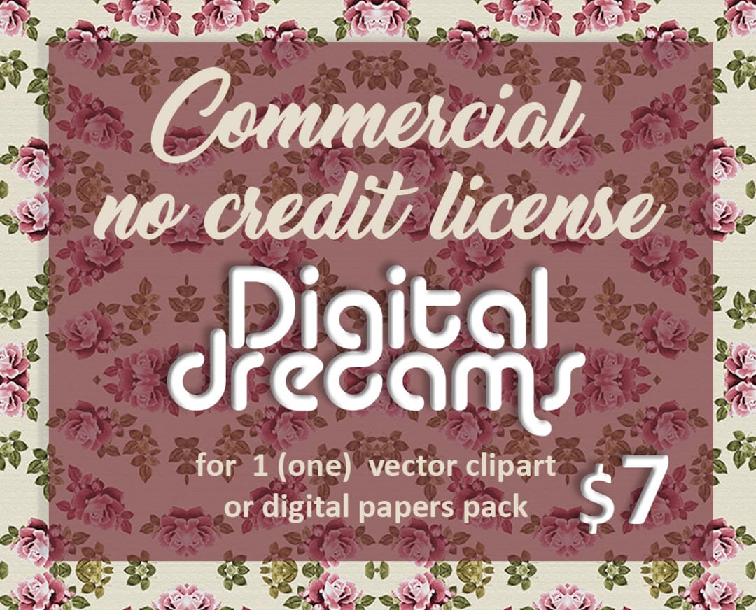Commercial No Credit License for Clipart, Vector Graphics, Digital ...