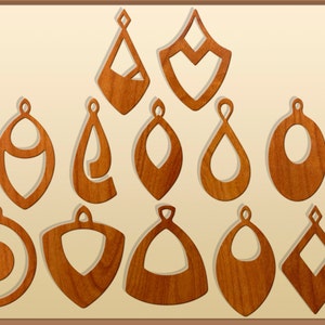 Geometric Earring Templates, Wood Earring Svg Bundle, Simple Earring ...