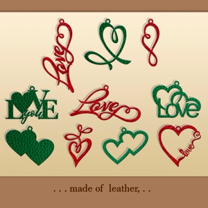 10 Love Heart Leather Earring Svg Wood Earring Valentine Svg Template ...