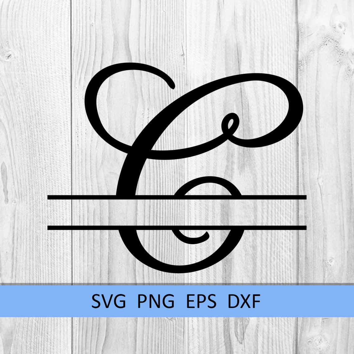 C Split monogram SVG Split letter svg Monogram font Split | Etsy
