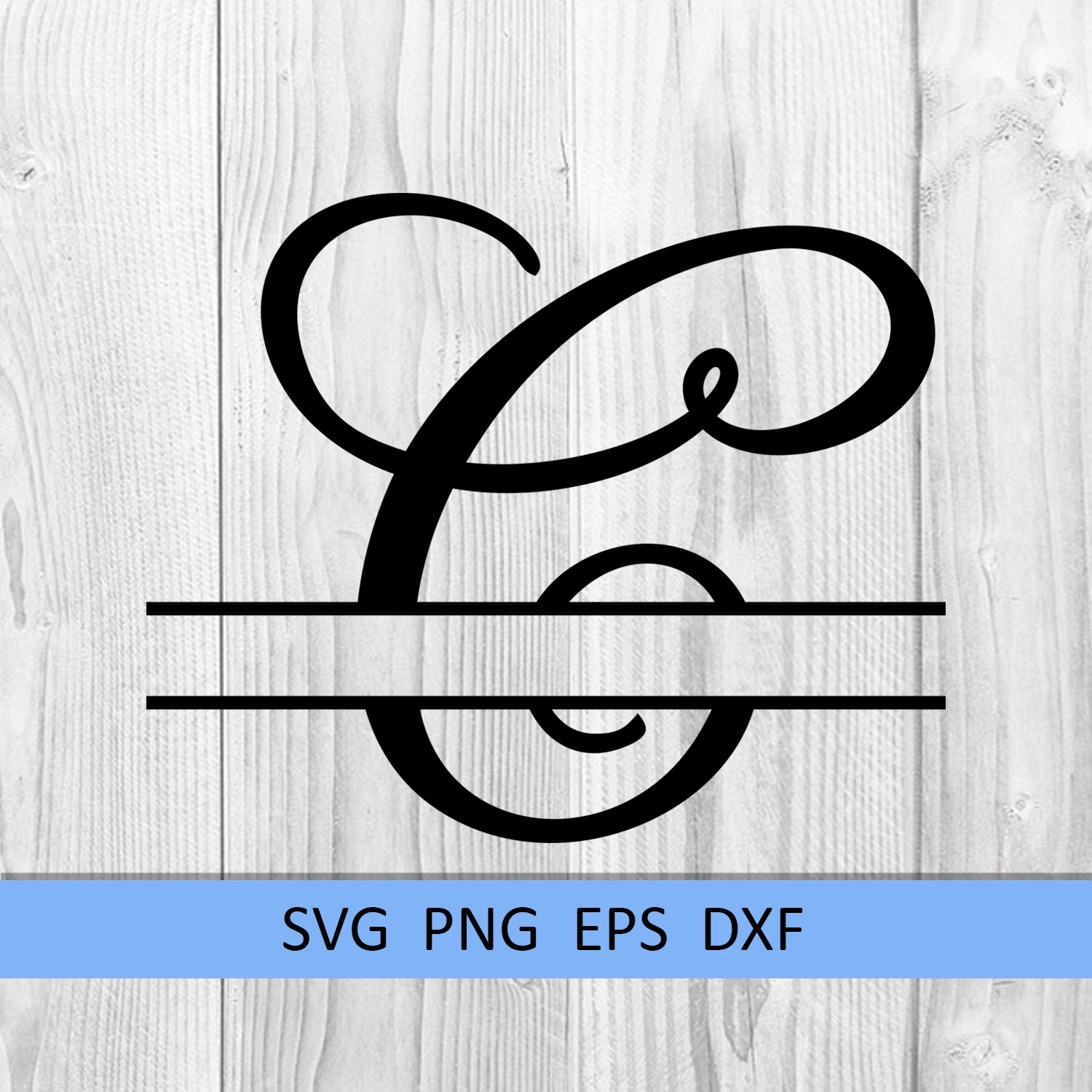C Split monogram SVG Split letter svg Monogram font Split | Etsy