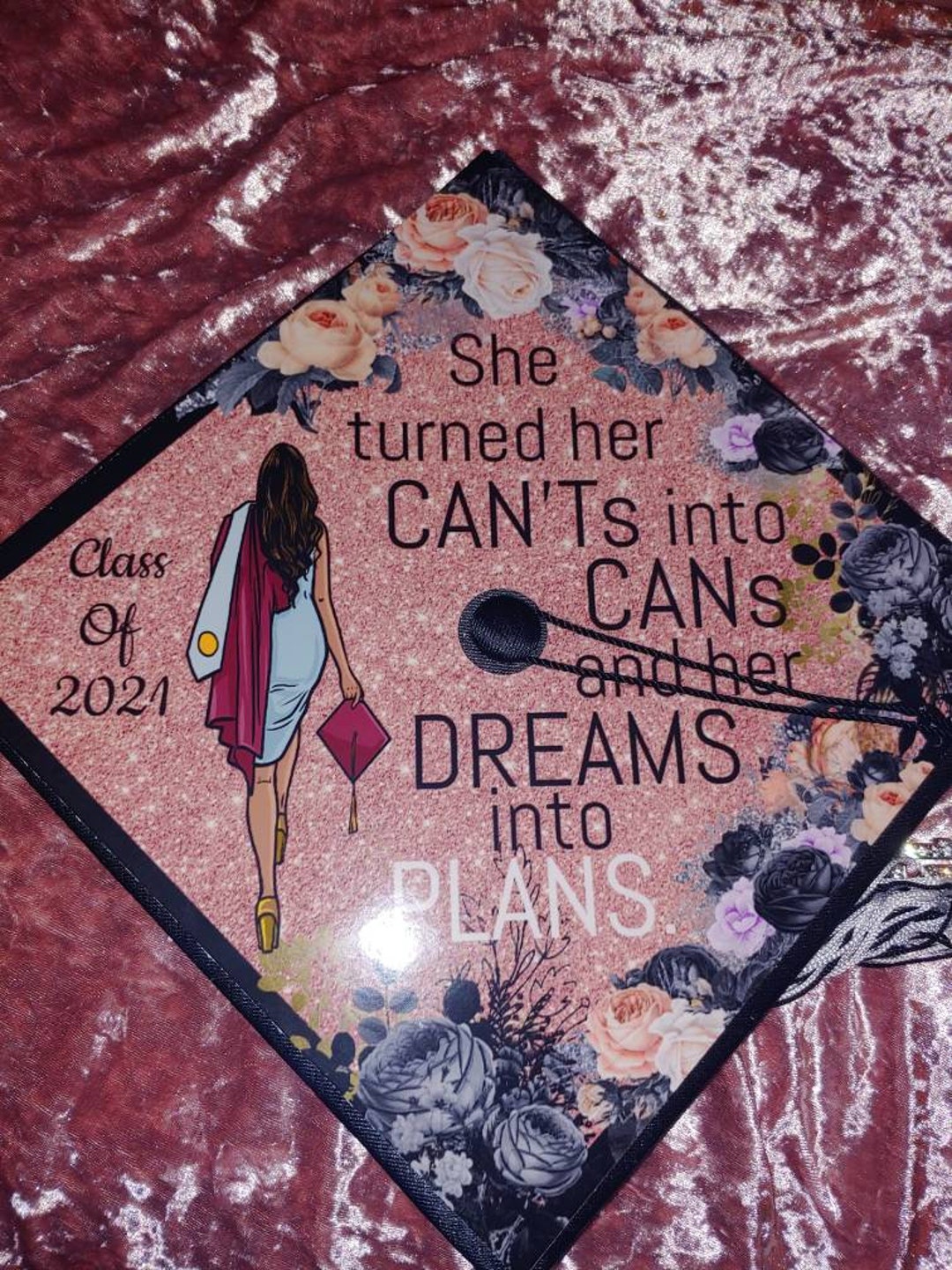 Graduation Cap Topper/ Can't Into Cans - Etsy