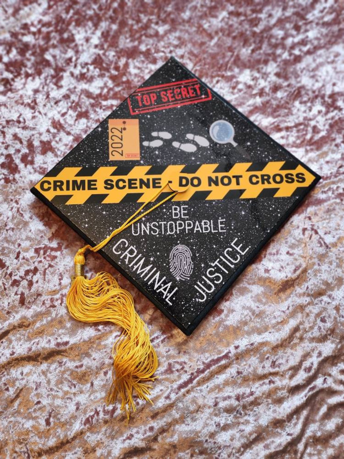 Graduation Cap Topper Label/criminal Justice Major/ - Etsy