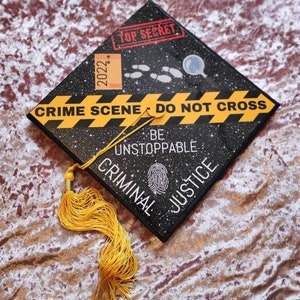 Graduation Cap Topper Label/criminal Justice Major/ Unstoppable - Etsy