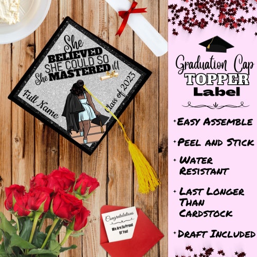 Graduation Cap Topper Mastered It With Faith Hope and Love. - Etsy