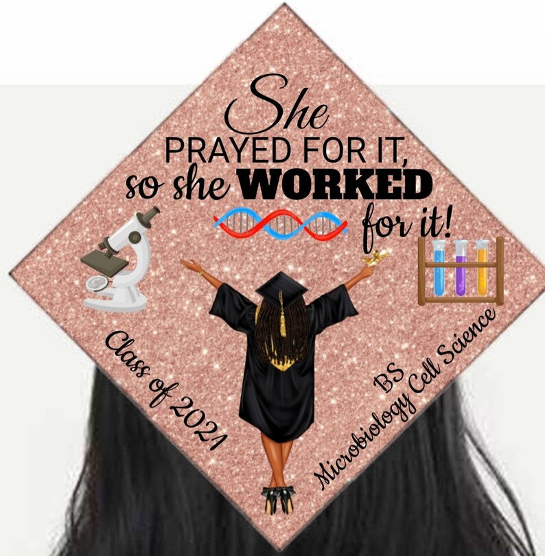 Graduation Cap Topper/gold/ Biology - Etsy