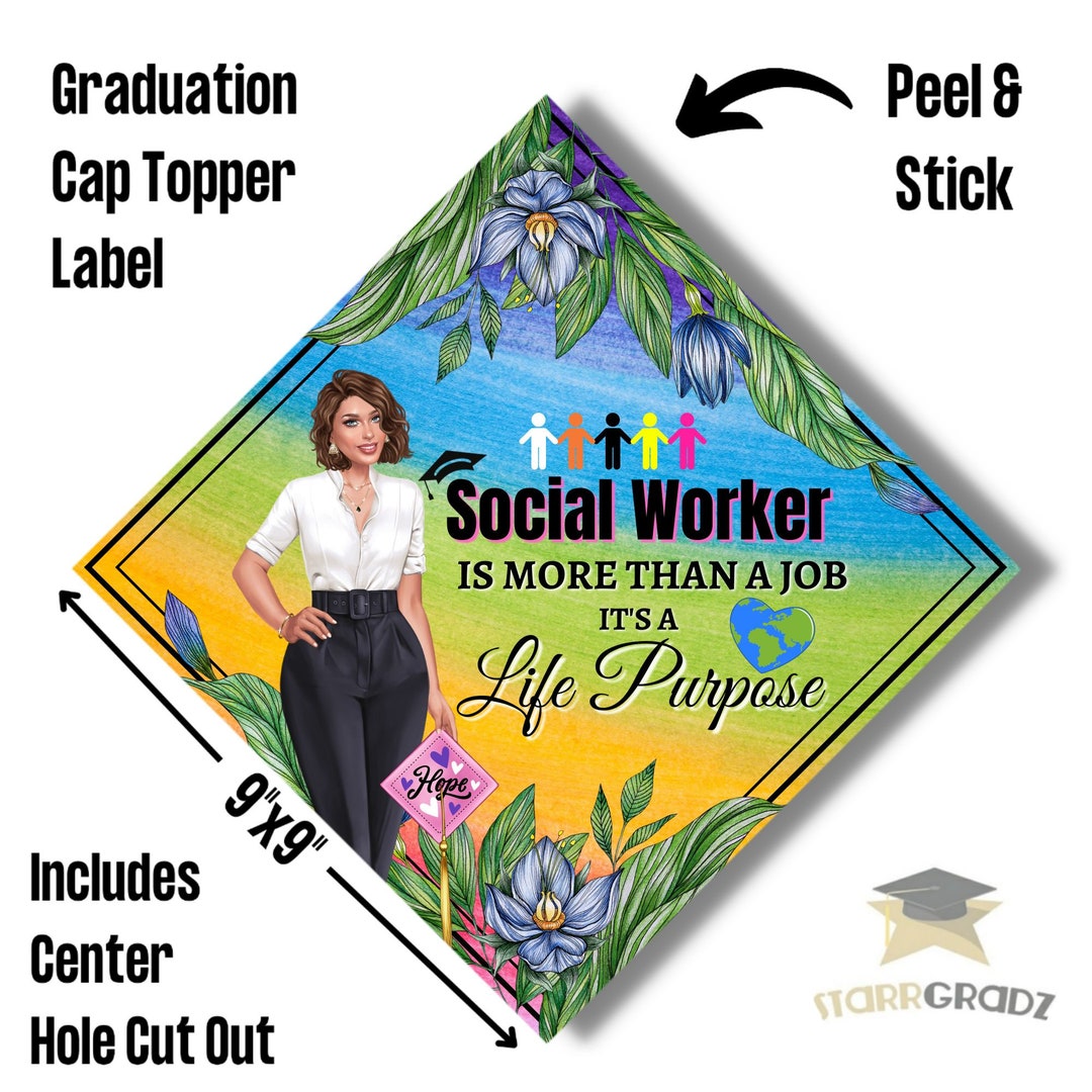 Graduation Cap Topper/ Social Worker - Etsy