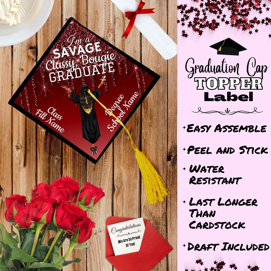 Graduation Cap Topper/ Classy Graduate - Etsy