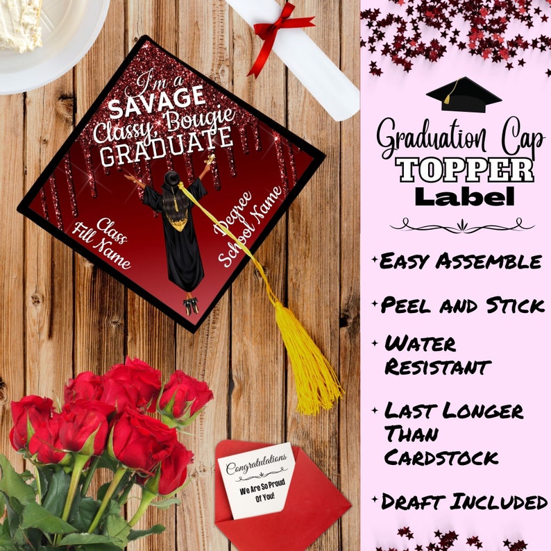 Graduation Cap Topper/ Classy Graduate - Etsy