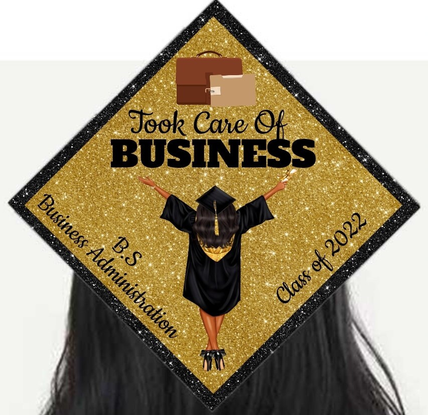 Graduation Cap Topper/ Took Care of Business - Etsy