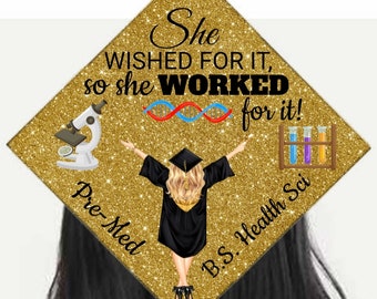 Graduation Cap Topper/ Rose Gold/ Biology - Etsy