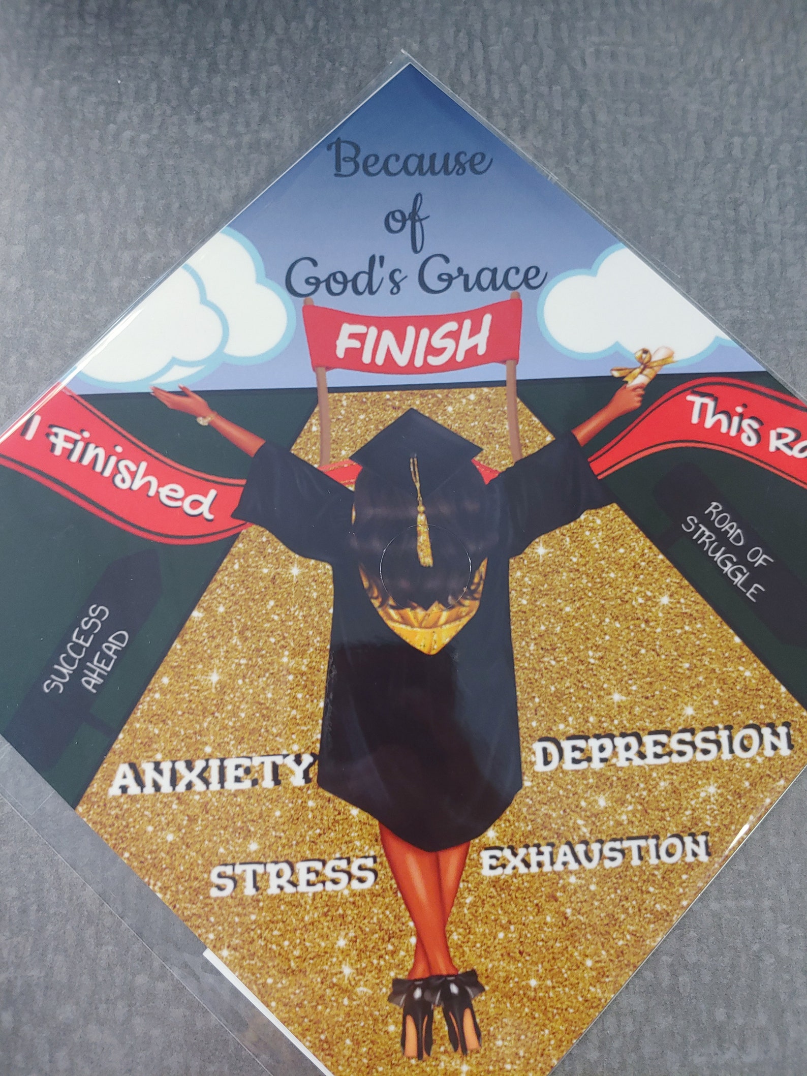 Graduation Cap Topper/gods Grace - Etsy