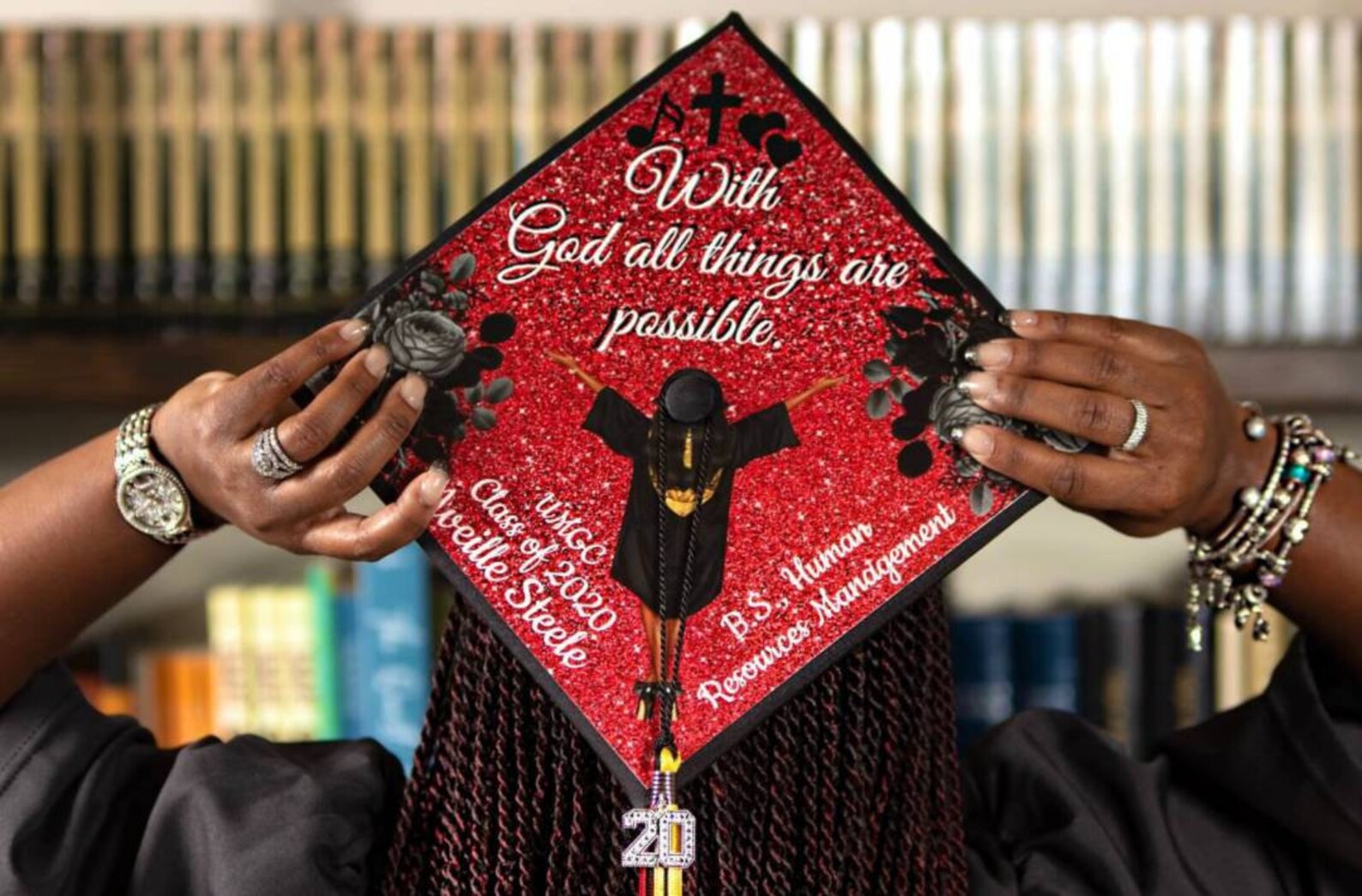 Graduation Cap Topper/with God All Things Are Possible | Etsy