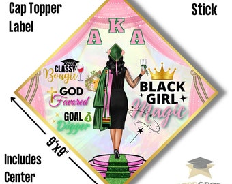Graduation Cap Topper Label/ Classy Bougie Graduate - Etsy