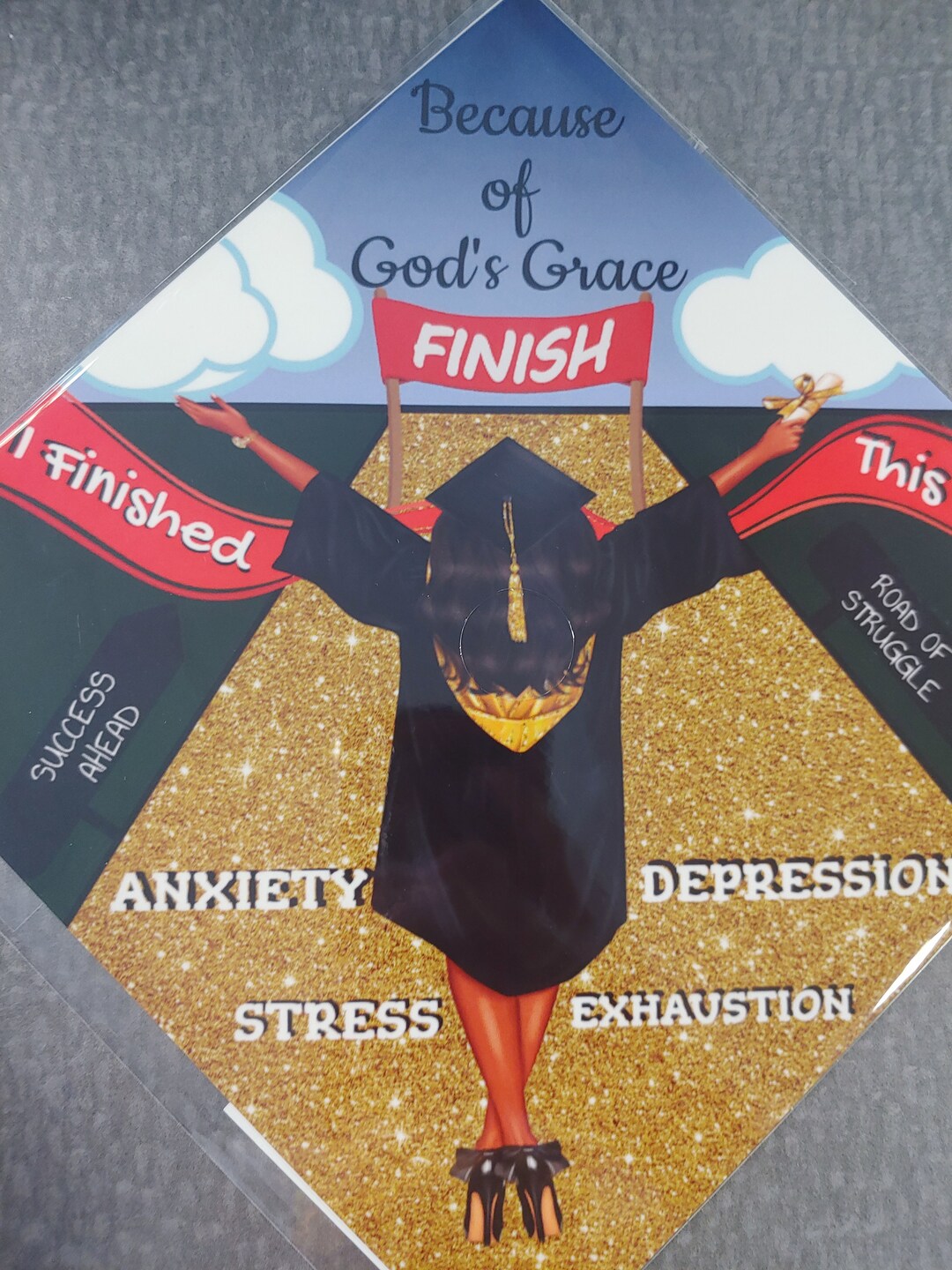 Graduation Cap Topper/gods Grace - Etsy