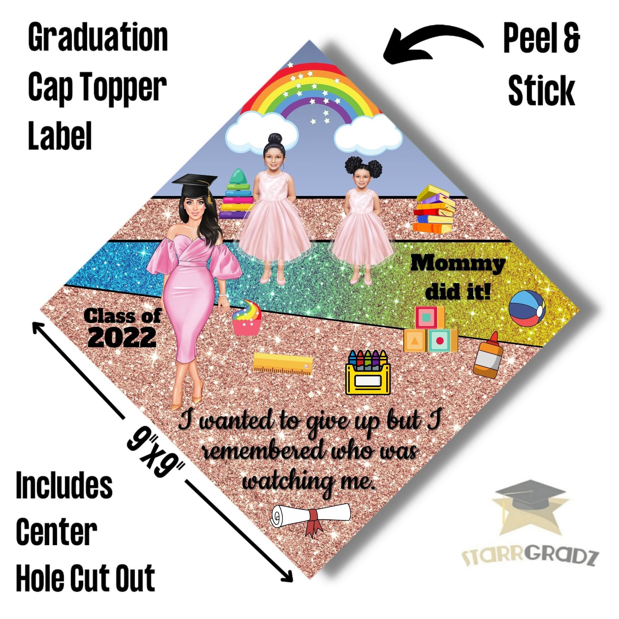 Graduation Cap Topper Label/ Family/ Mother and Daughters - Etsy