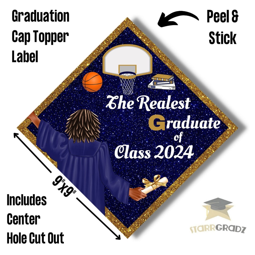 Graduation Cap Topper Label/ Realest Graduate - Etsy
