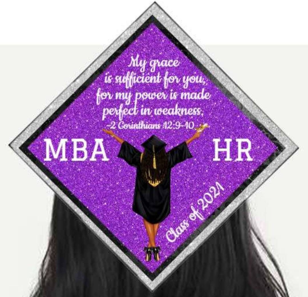 Graduation cap topper/MBA/HR | Etsy
