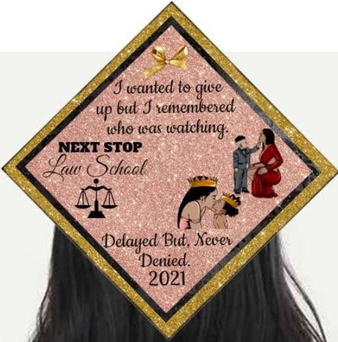 Graduation Cap Topper/ Delayed but Never Denied - Etsy
