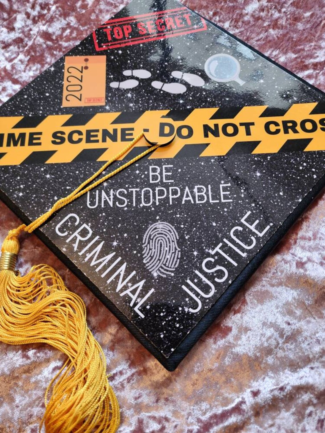 Graduation Cap Topper Label/criminal Justice Major/ Unstoppable - Etsy