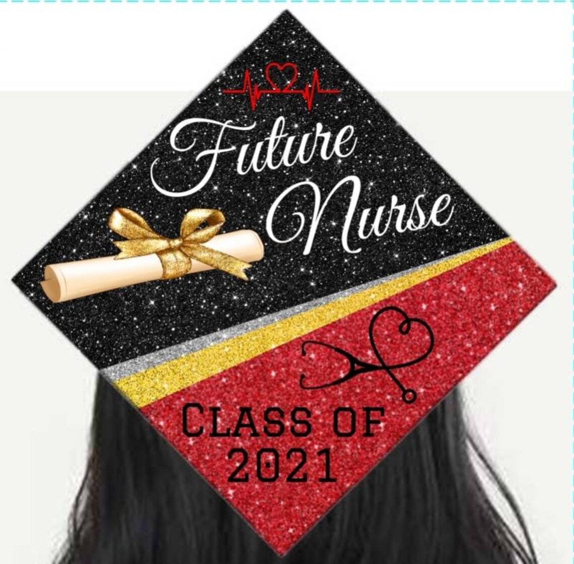 Graduation Cap Topper Label/ Future Nurse - Etsy