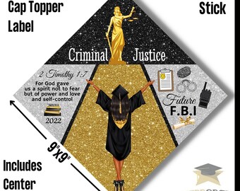 Graduation Cap Criminal Justice - Etsy