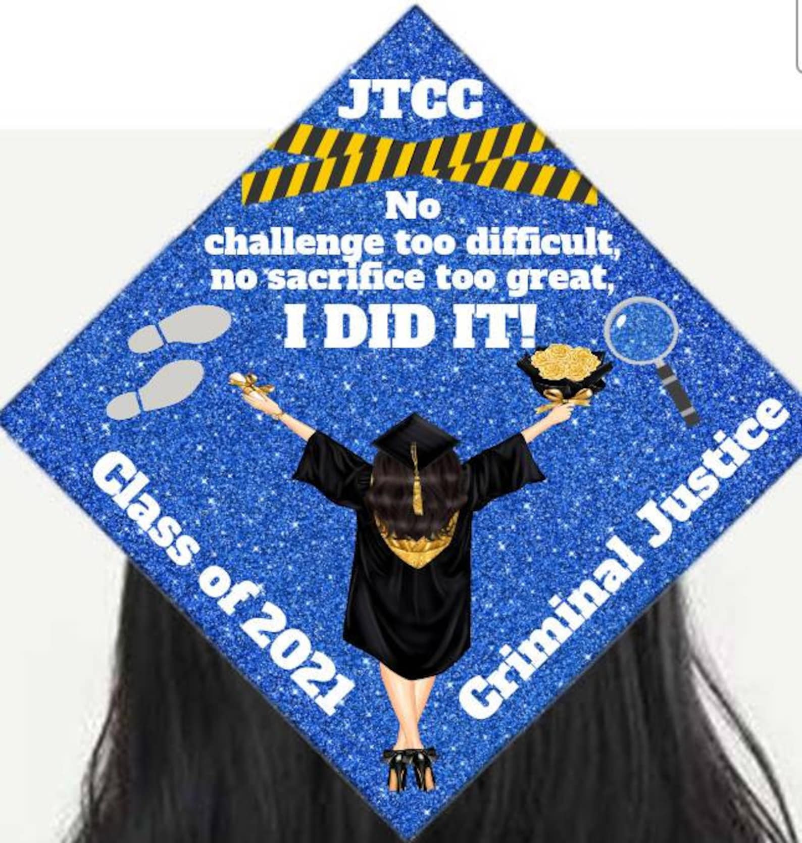 Graduation Cap Topper/criminal Justice Major - Etsy