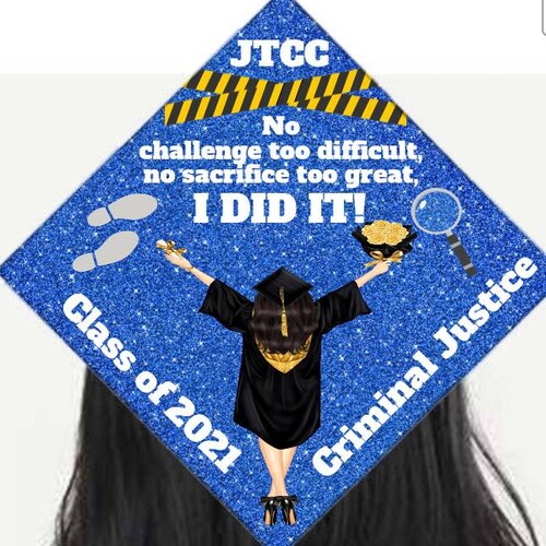 Graduation Cap Topper Label/criminal Justice Major/ Future FBI - Etsy