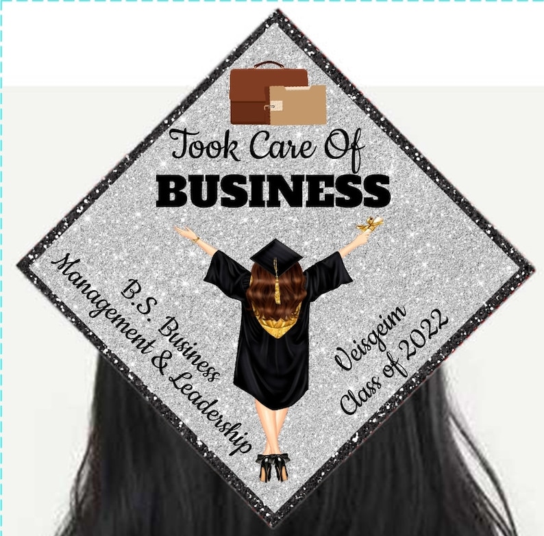 Graduation Cap Topper/ Took Care of Business - Etsy