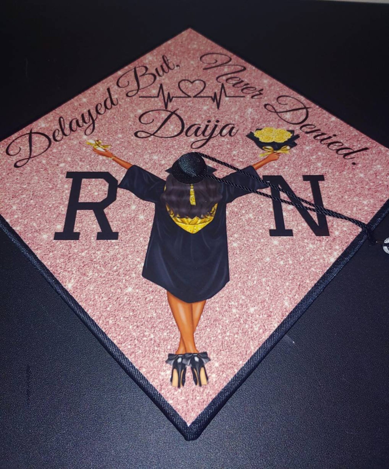 Graduation Cap Topper/never DENIED | Etsy