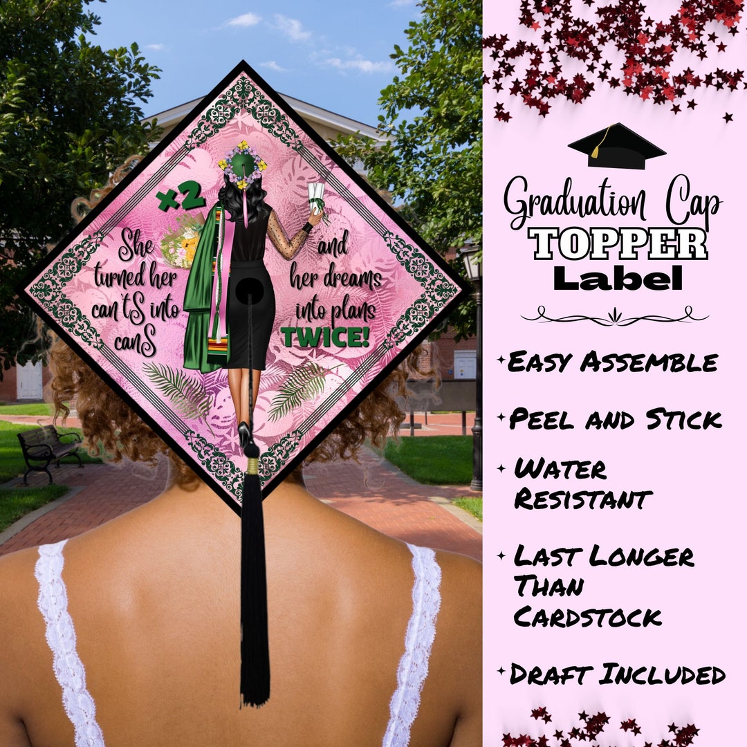 Graduation Cap Topper Label/ Can'ts Into Cans - Etsy