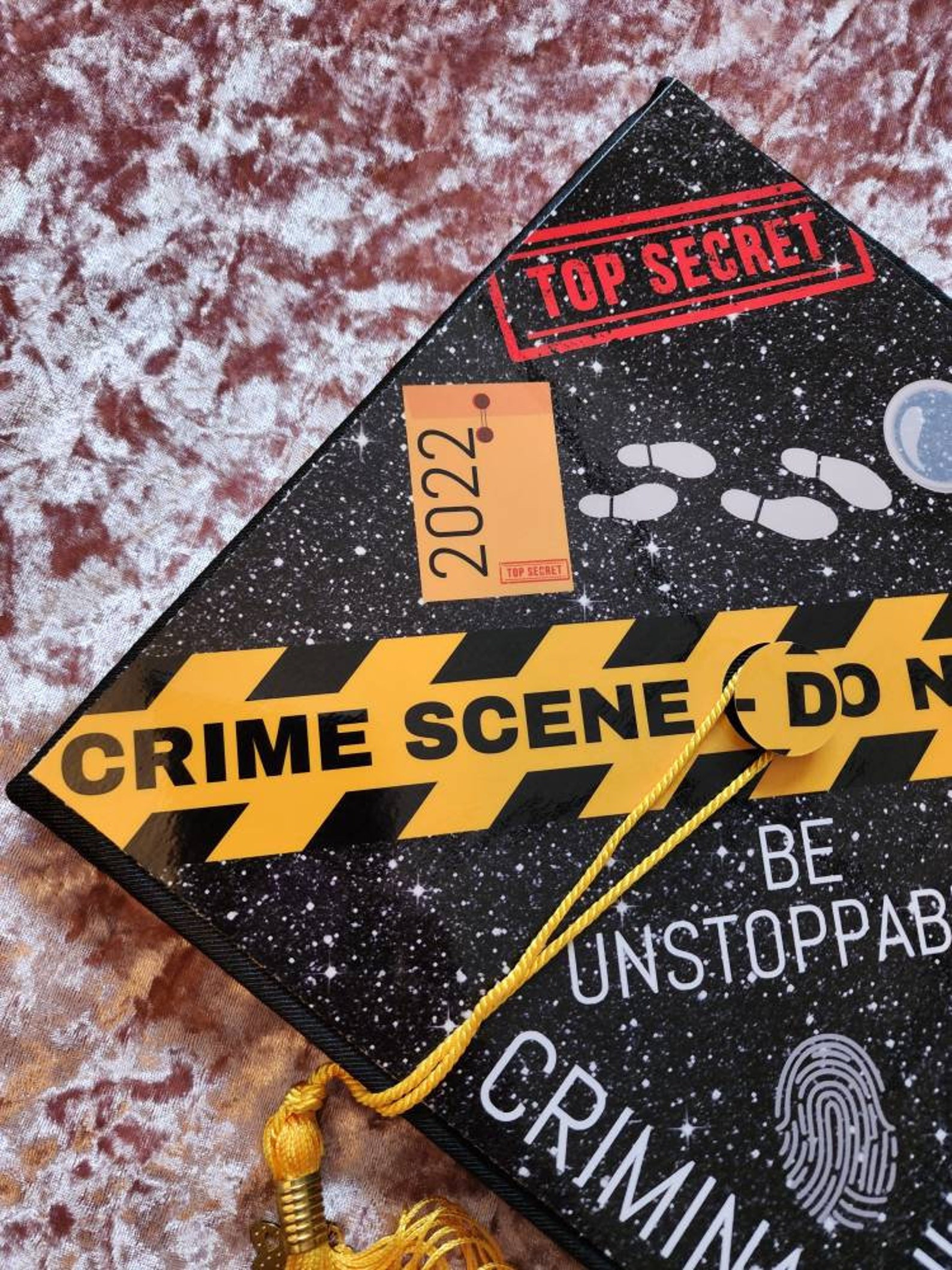 Graduation Cap Topper Label/criminal Justice Major/ Unstoppable - Etsy