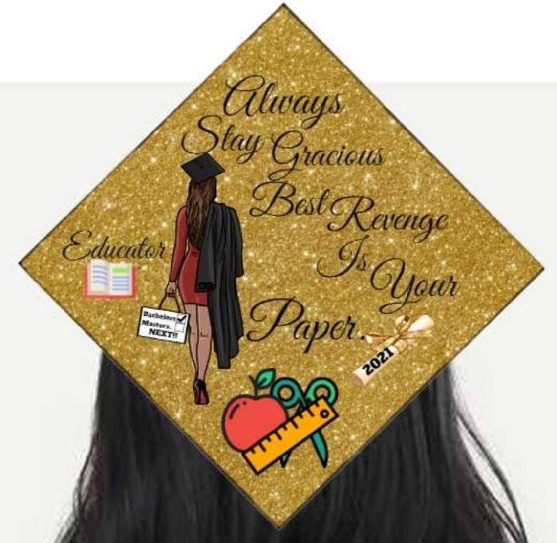 Graduation topper/educator | Etsy