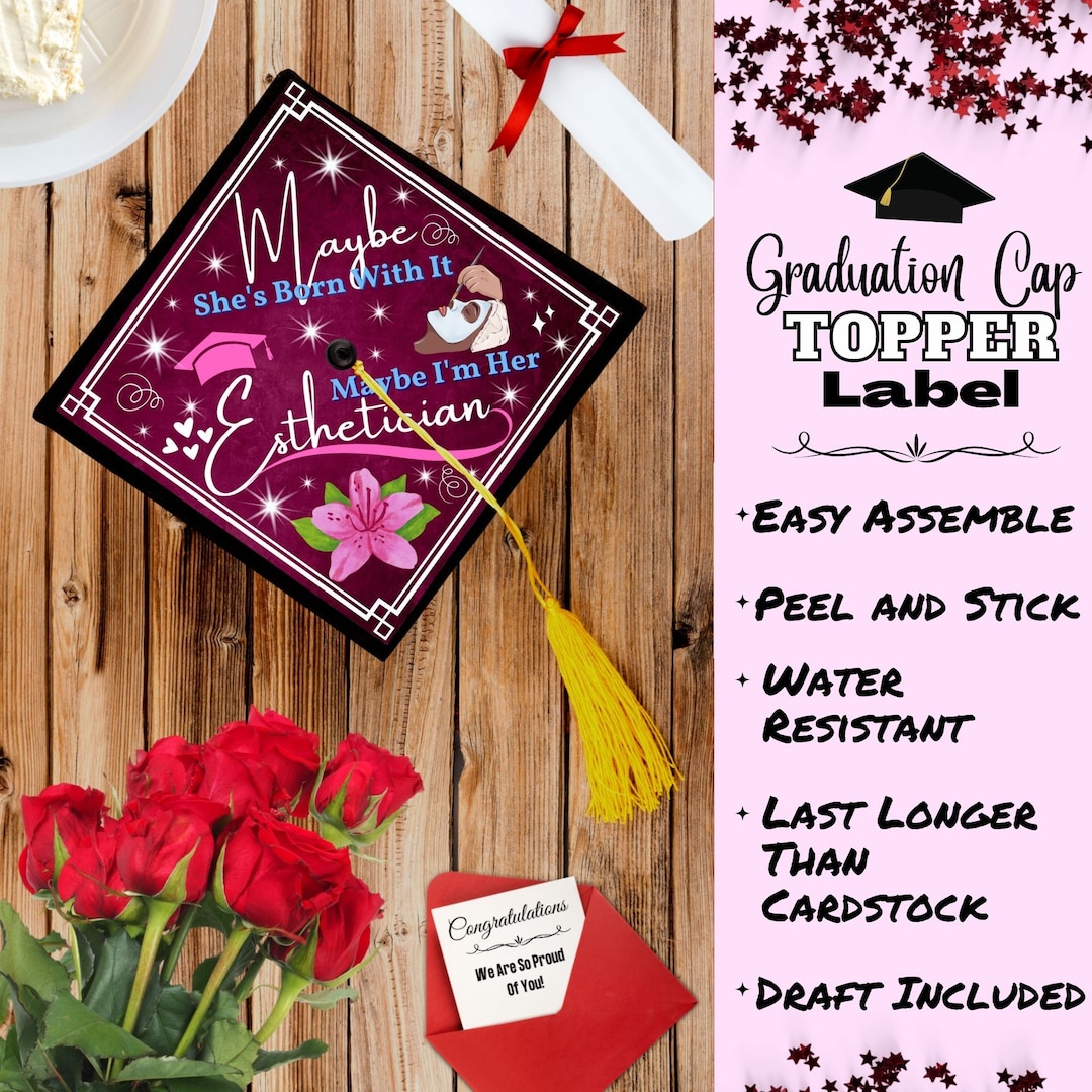 Graduation Cap Topper/ Esthetician/ Beauty/ Skin Care - Etsy
