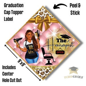 Graduation Cap Topper Label/ Adhesive/ Hairapist/ Beautician ...