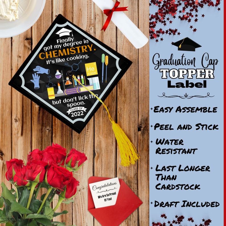 Graduation Cap Topper Label/ Finally Got My Degree in - Etsy