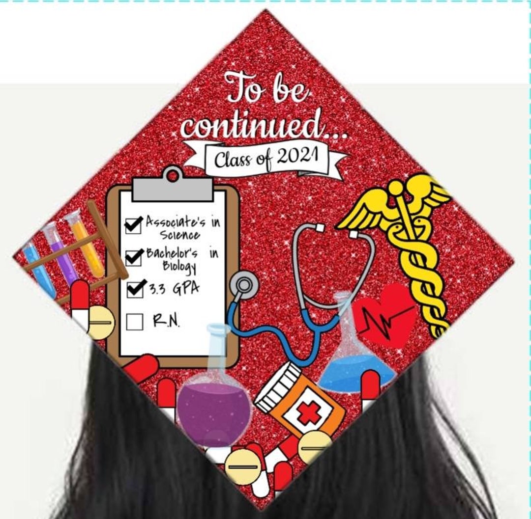 Graduation Cap Topper Label/medical/to Be Continued - Etsy