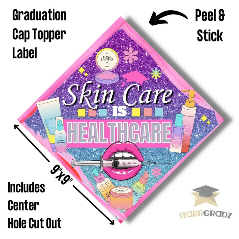 Graduation Cap Topper/ Esthetician/ Beauty/ Skin Care/ - Etsy