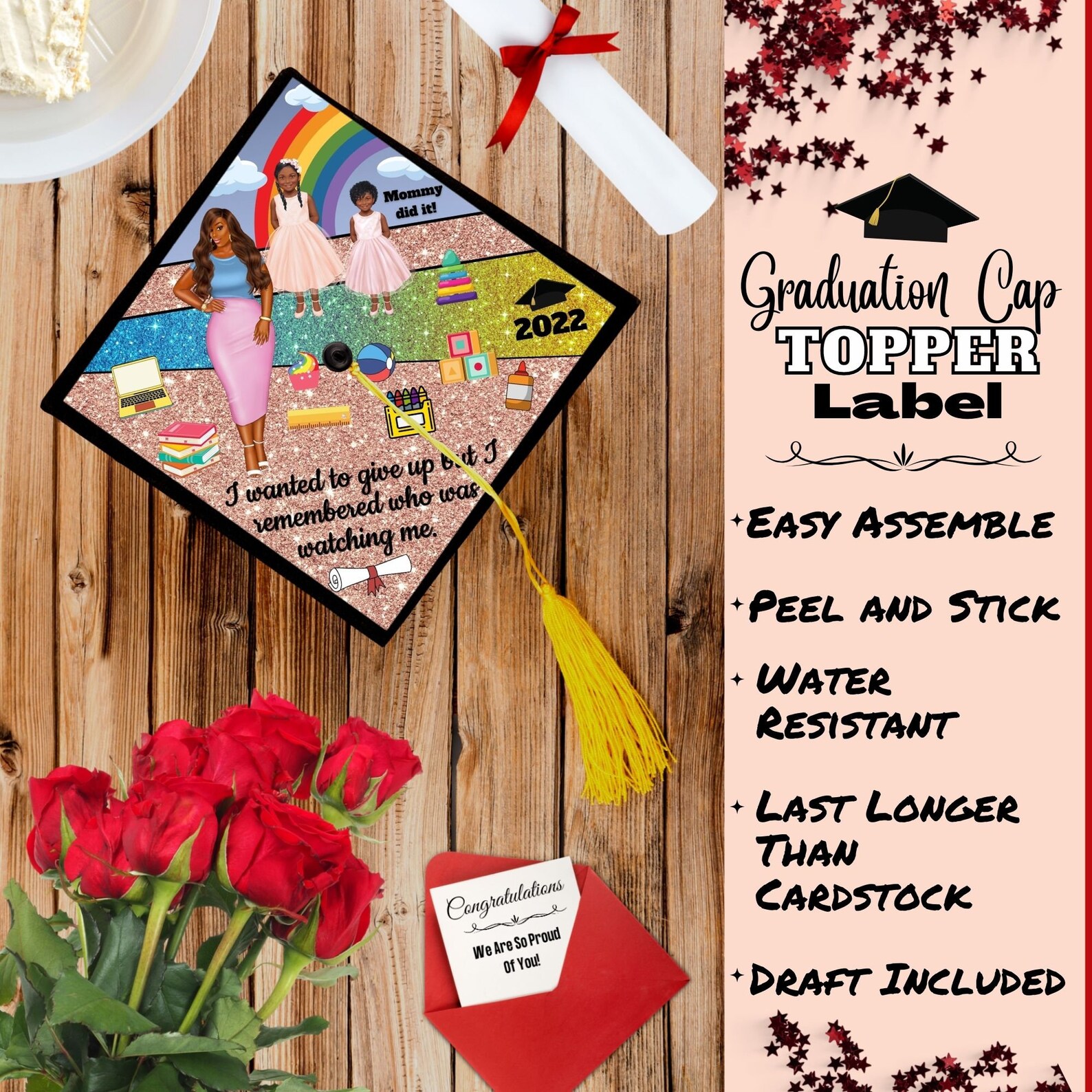 Graduation Cap Topper Label/ Family/ Mother and Daughters - Etsy