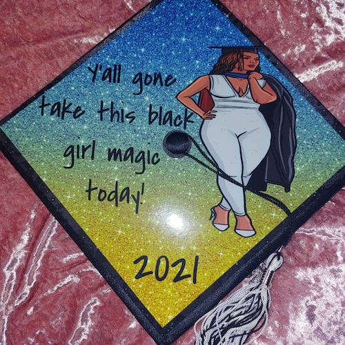 Graduation Cap Topper Label/ Grad and Boujee - Etsy