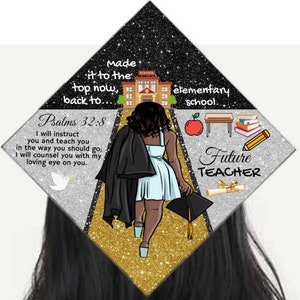 Graduation Cap Topper Label/ Teacher - Etsy