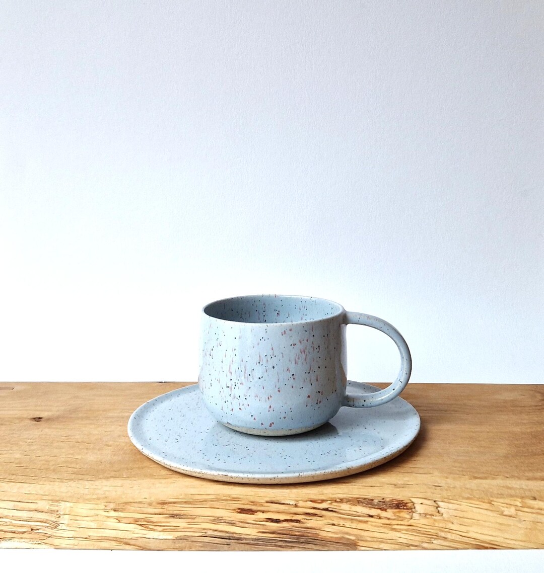 Coffee Cup With Plate // Coffee Cup With Plate // Modern Handmade ...