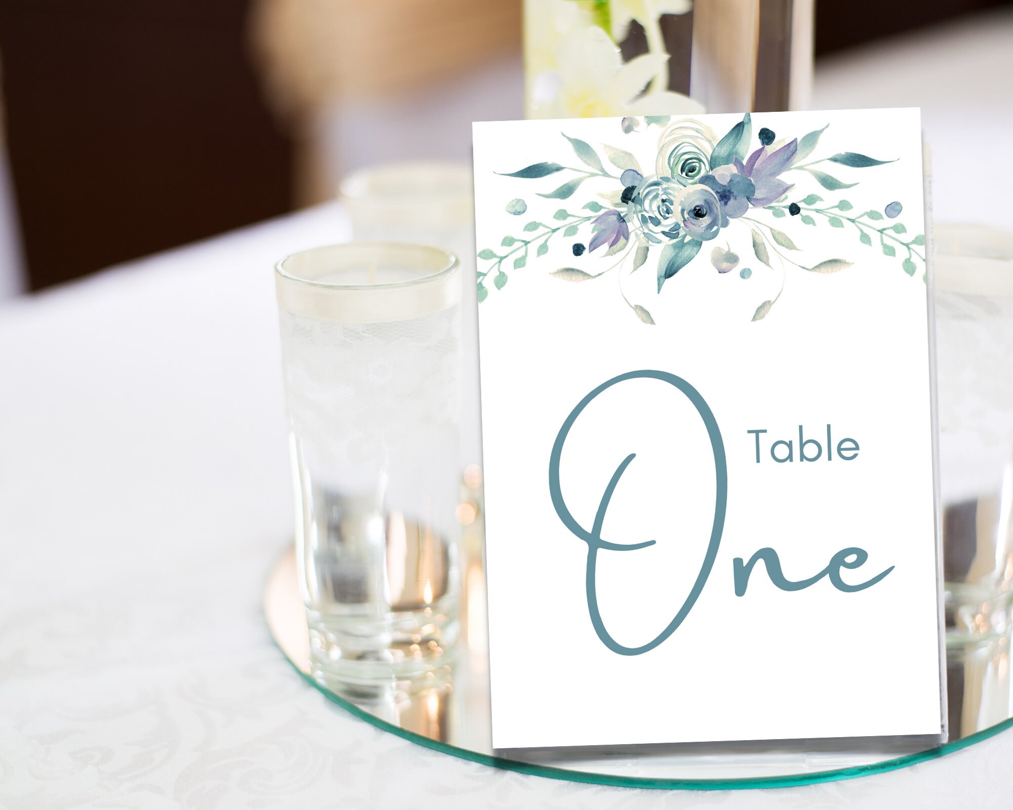 Wedding Table Numbers Template Canva Template Editable Canva Table ...
