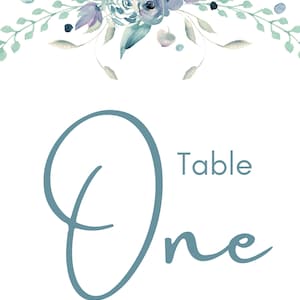 Wedding Table Numbers Template Canva Template Editable - Etsy